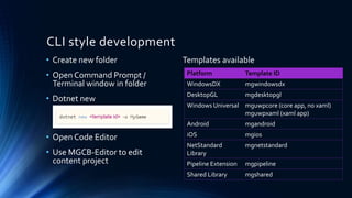Getting started with mono game using cli | PPTX