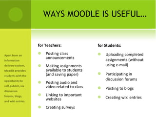 Getting started with moodle | PPT