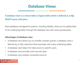 Getting Started with MySQL II | PPT