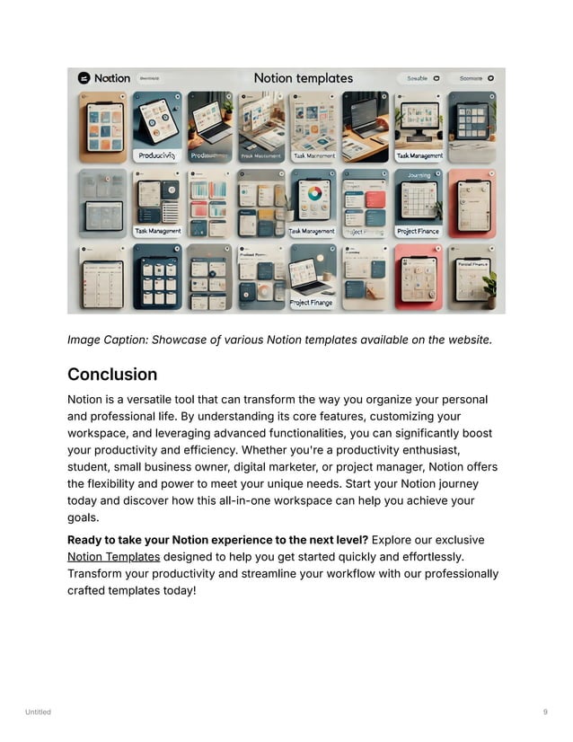 Getting Started with Notion A Complete Guide | PDF | Internet for Beginners | Internet