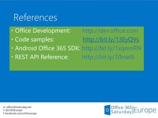 Getting Started with the Office 365 API | PPT