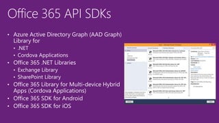 Getting started with Office 365 APIs | PPTX