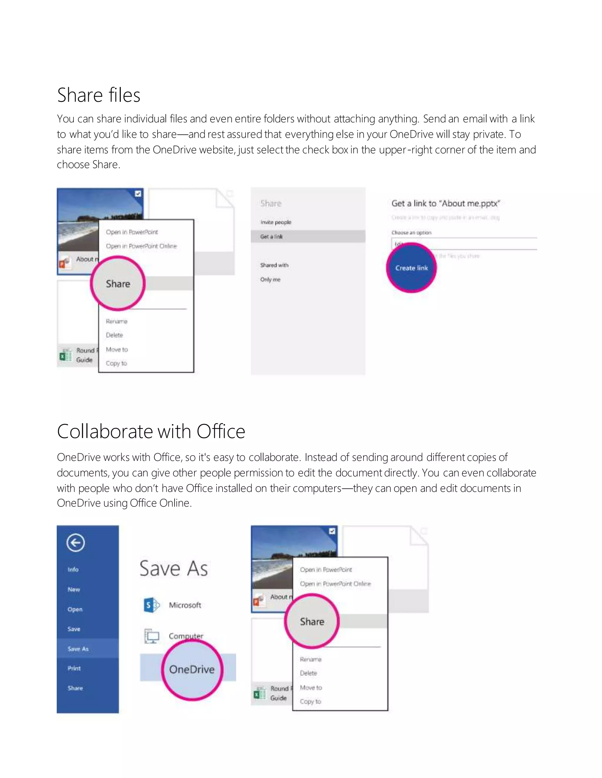 Getting started with one drive | PDF