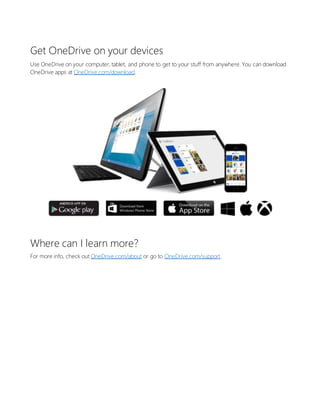 Getting started with one drive | PDF