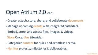 Getting Started with Open Atrium 2.0 | PPT