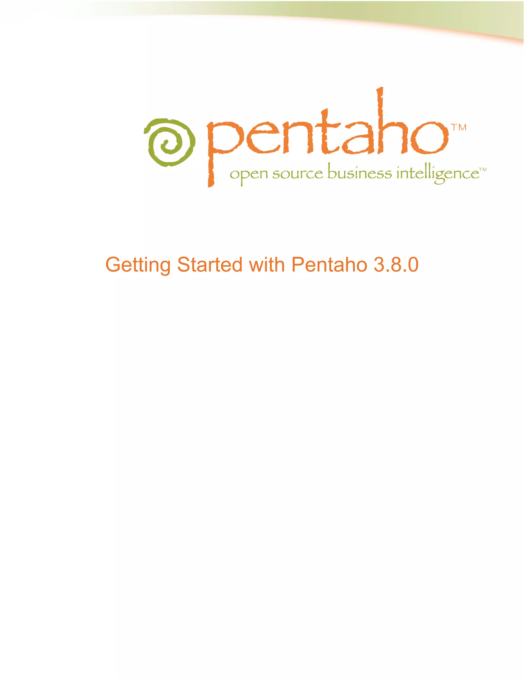 Getting started with_pentaho | PDF