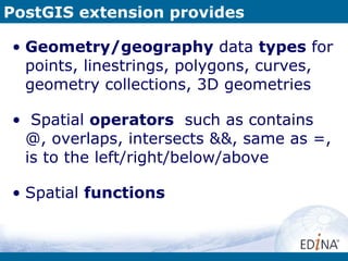 Getting started with PostGIS geographic database | PPT | Databases ...