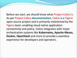 Getting started with project calico | PPT