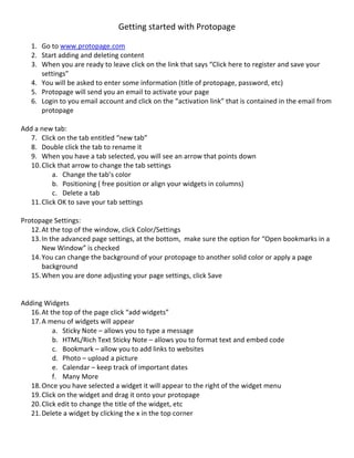 Getting started with_protopage | PDF