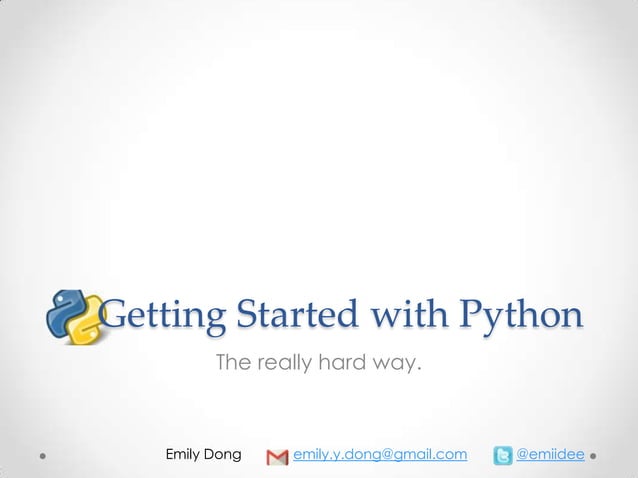 Getting Started with Python | PPTX