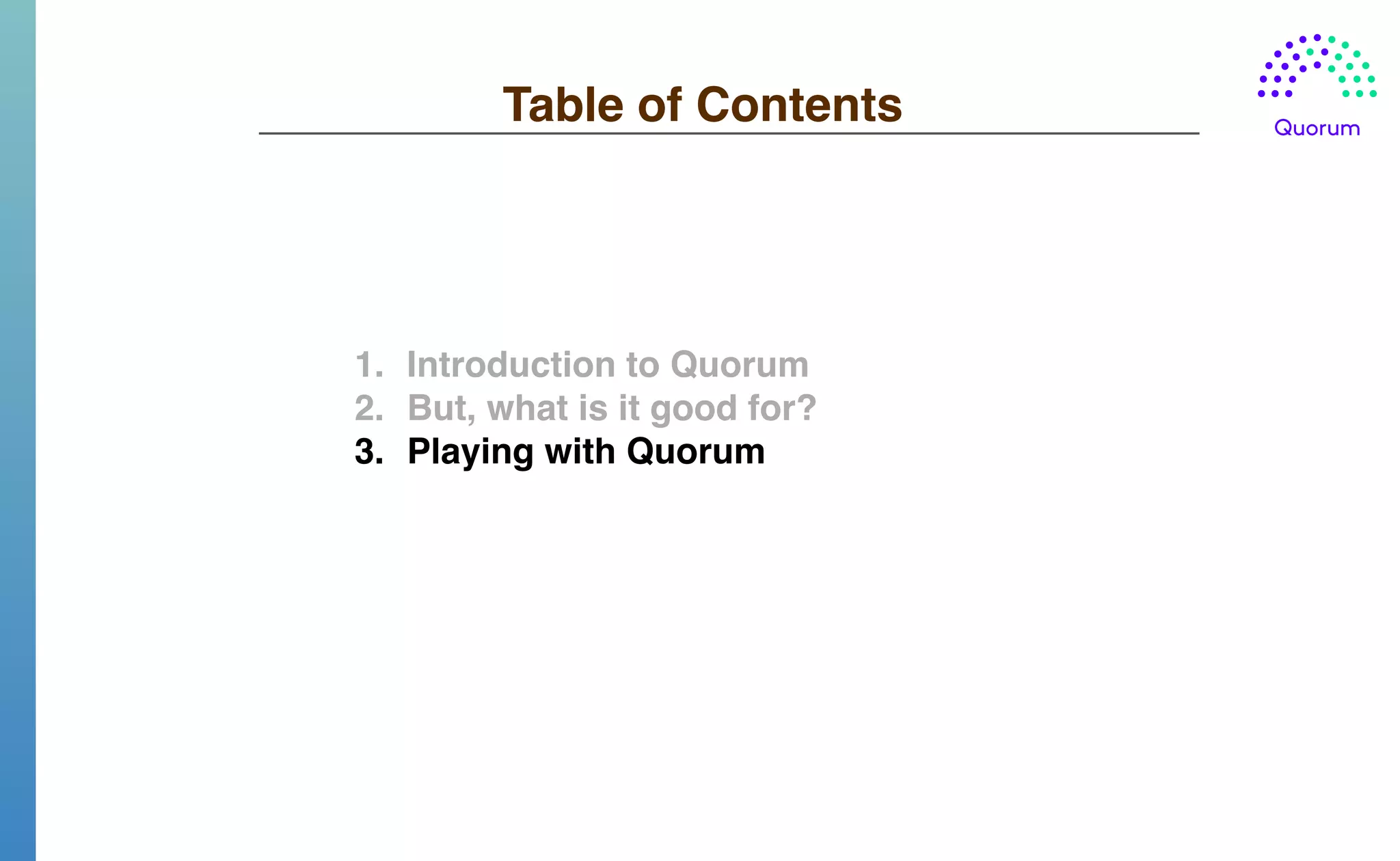 Getting started with quorum -101 | PDF | Databases | Computer Software and Applications