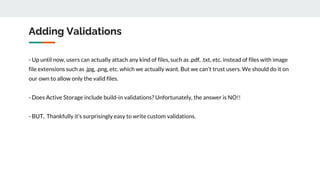 Getting started with rails active storage wae | PPT