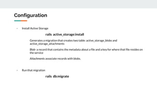 Getting started with rails active storage wae | PPT