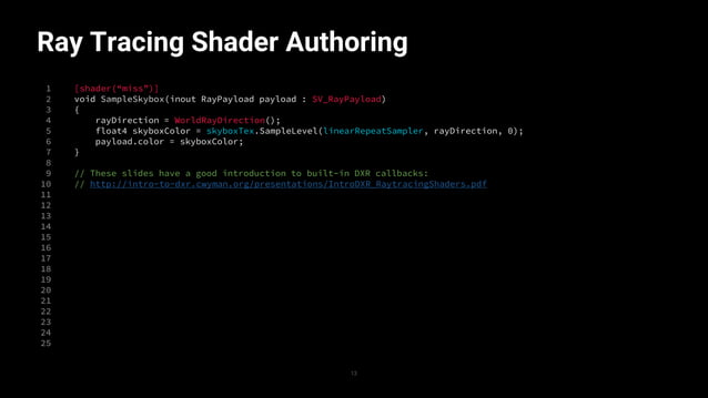 Getting started with Ray Tracing in Unity 2019.3 - Unite Copenhagen 2019 | PPTX