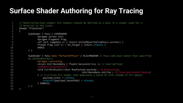Getting started with Ray Tracing in Unity 2019.3 - Unite Copenhagen 2019 | PPTX