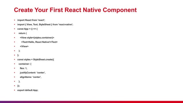 Getting Started With React Native Presntation | PPTX