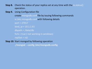 Getting started with replica set in MongoDB | PPT