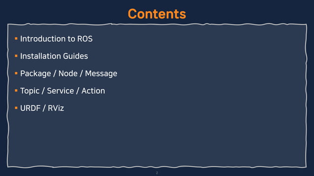 ROS 시작하기(Getting Started with ROS:: Your First Steps in Robot Programming ) | PPT
