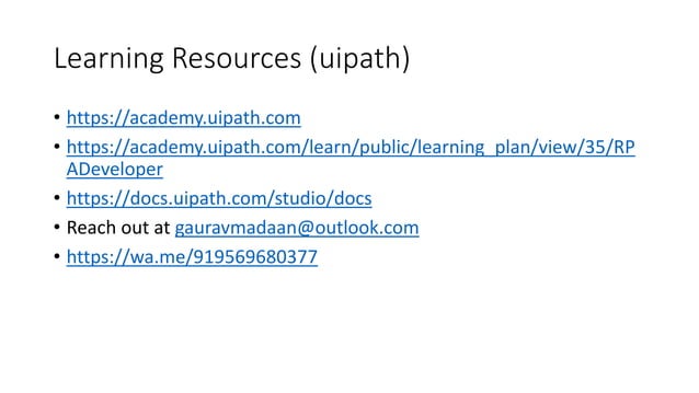 Getting started with RPA (uipath) | PPT