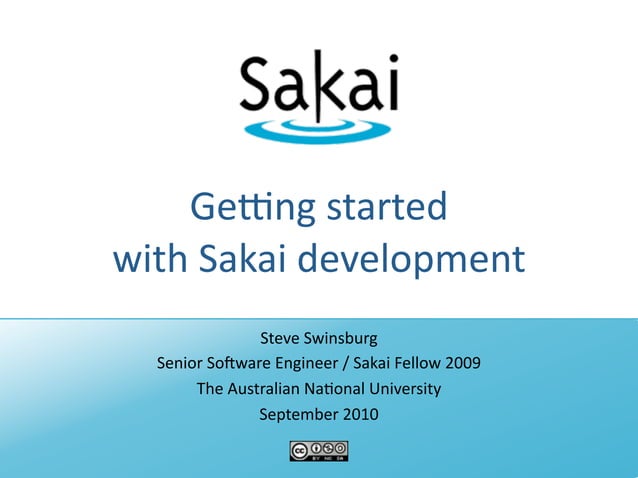 Getting started with Sakai development | PPT
