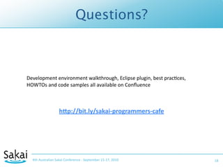 Getting started with Sakai development | PPT