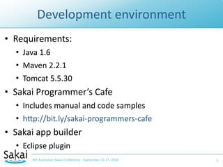 Getting started with Sakai development | PPT