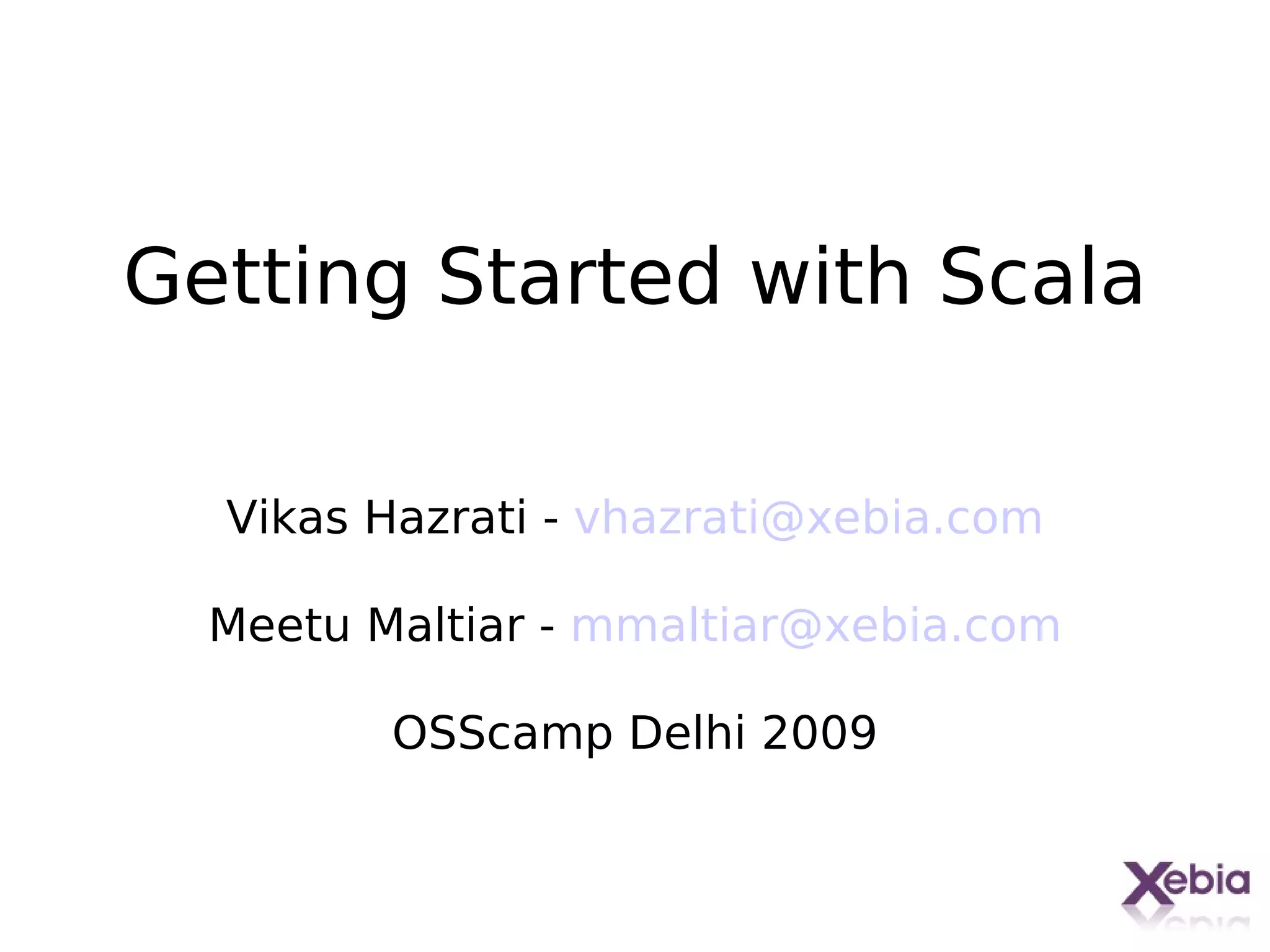 Getting Started With Scala | PPT Getting Started With Scala | PPT