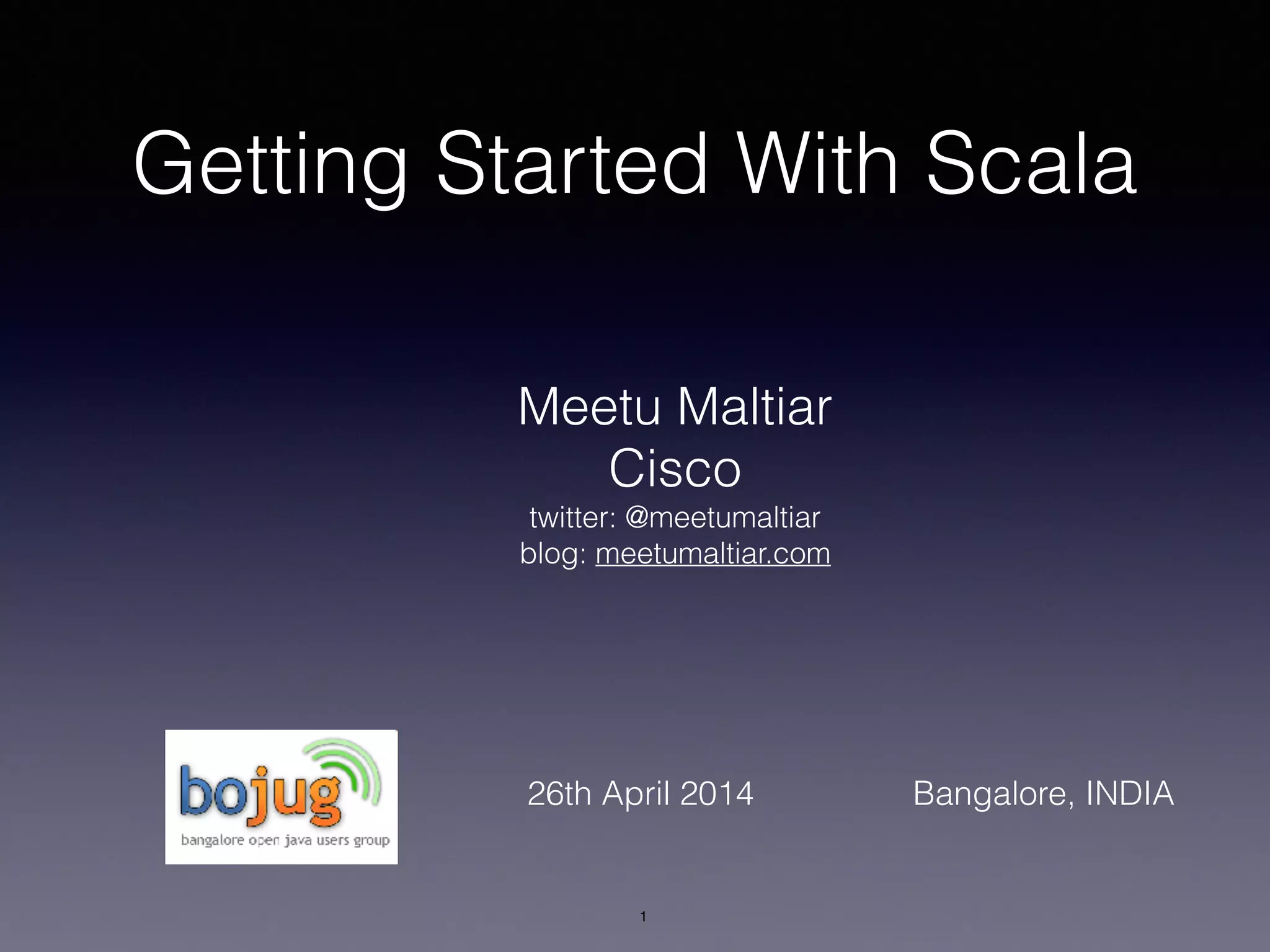 Getting Started With Scala Pdf Programming Languages Computing 0803