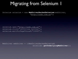 Getting started with Selenium 2 | PPT