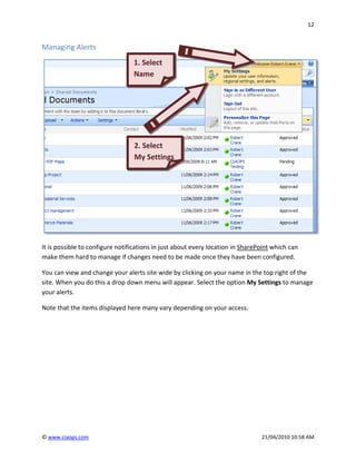 Getting started with sharepoint alerts | PDF