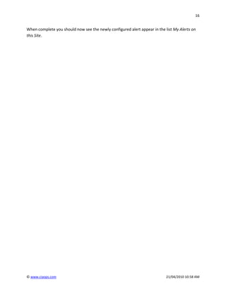 Getting started with sharepoint alerts | PDF