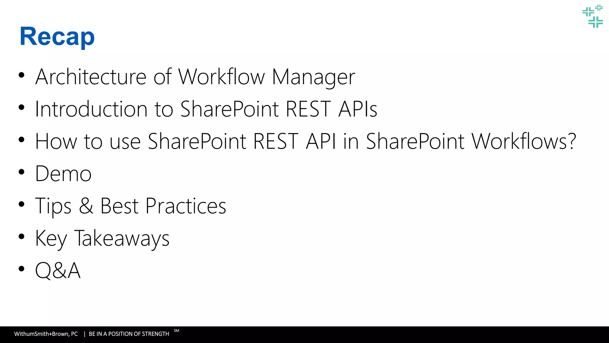 Getting started with SharePoint REST API in custom SharePoint workflows Reston SharePoint User ...