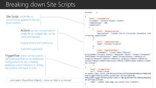 Getting Started with Site Designs and Site Scripts - SPSChi | PPTX | Web Design and HTML | Internet