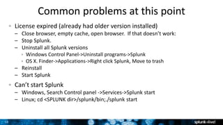 Getting Started with Splunk Enterprise | PPTX | Computer Software and Applications | Computing