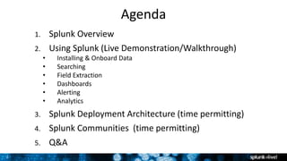 Getting Started with Splunk Enterprise | PPTX | Computer Software and Applications | Computing