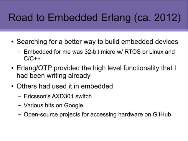 Embedded Erlang, Nerves, and SumoBots | PPT