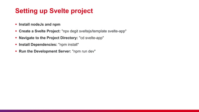 Getting started with Svelte Presentation | PPTX | Web Development | Internet