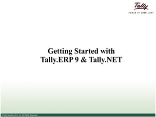 Getting Started With Tally.Erp 9 | PPS