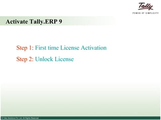 Getting Started With Tally.Erp 9 | PPS