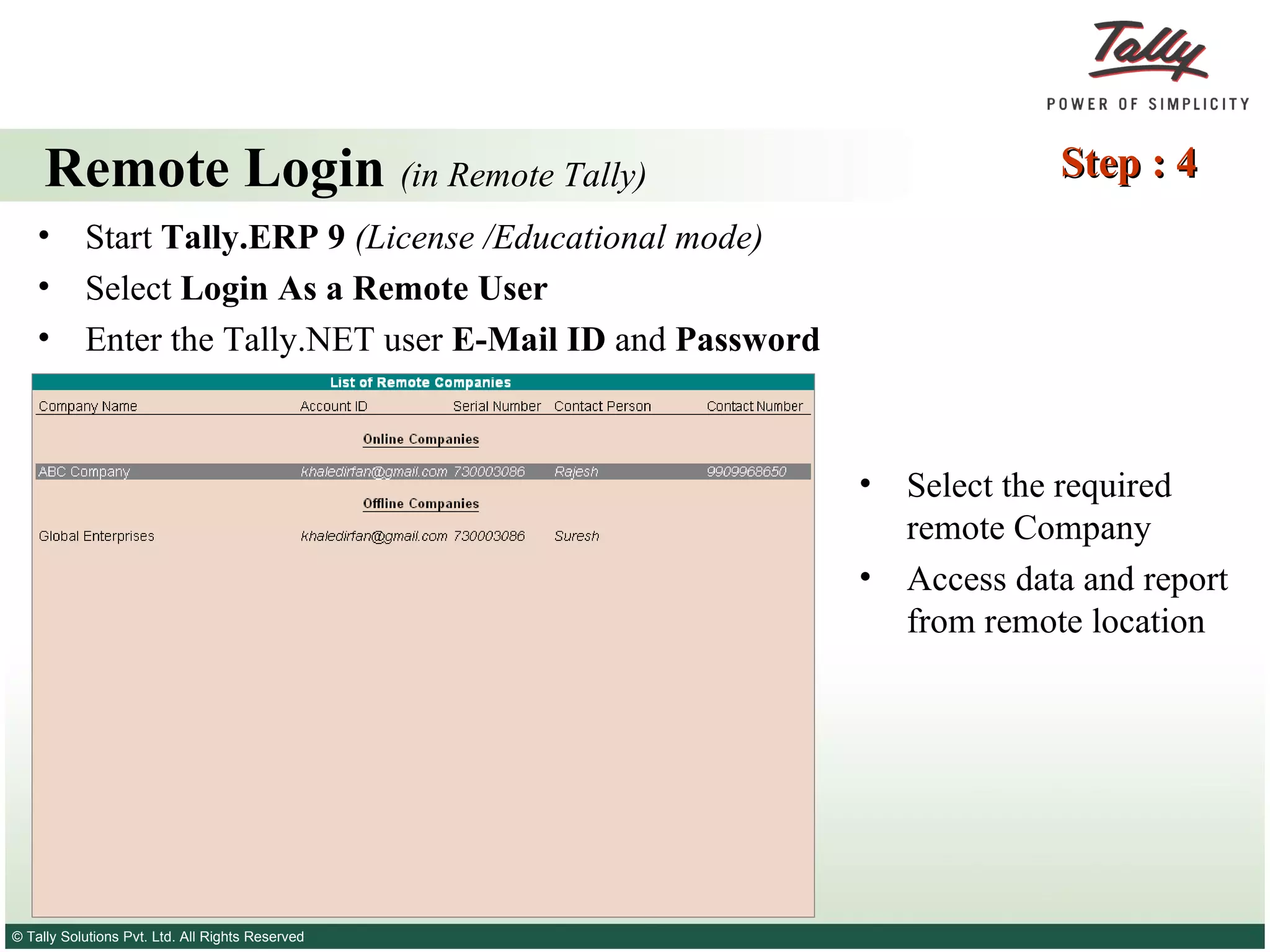 Getting started with tally.erp 9 and tally.net