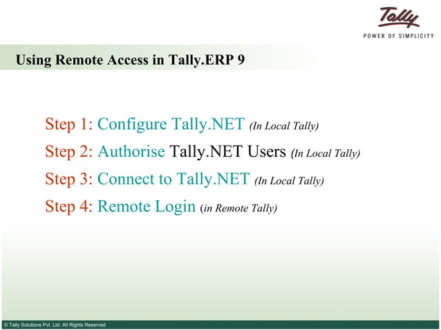Getting started with tally.erp 9 and tally.net