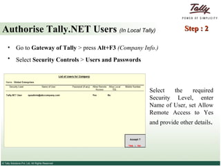 Getting started with tally.erp 9 and tally.net