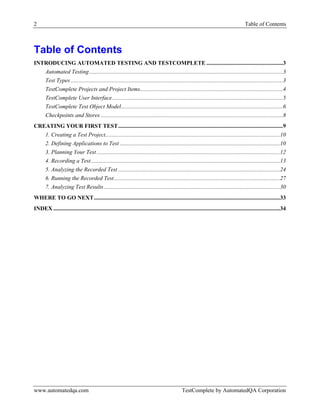 Getting started with_testcomplete | PDF
