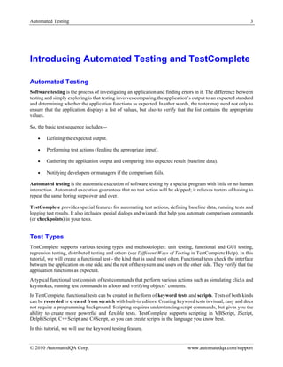 Getting started with_testcomplete | PDF