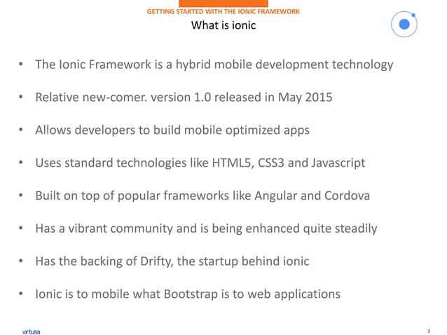Getting started with the Ionic Framework | PPT