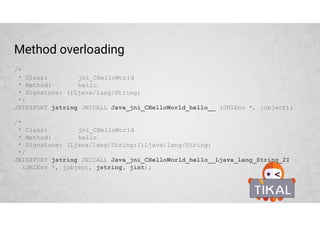 Getting started with the JNI | PPT
