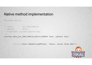 Getting started with the JNI | PPT