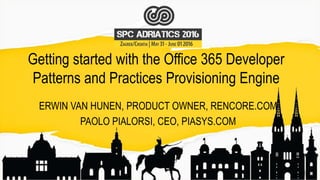 Getting started with the PnP Provisioning Engine | PPT