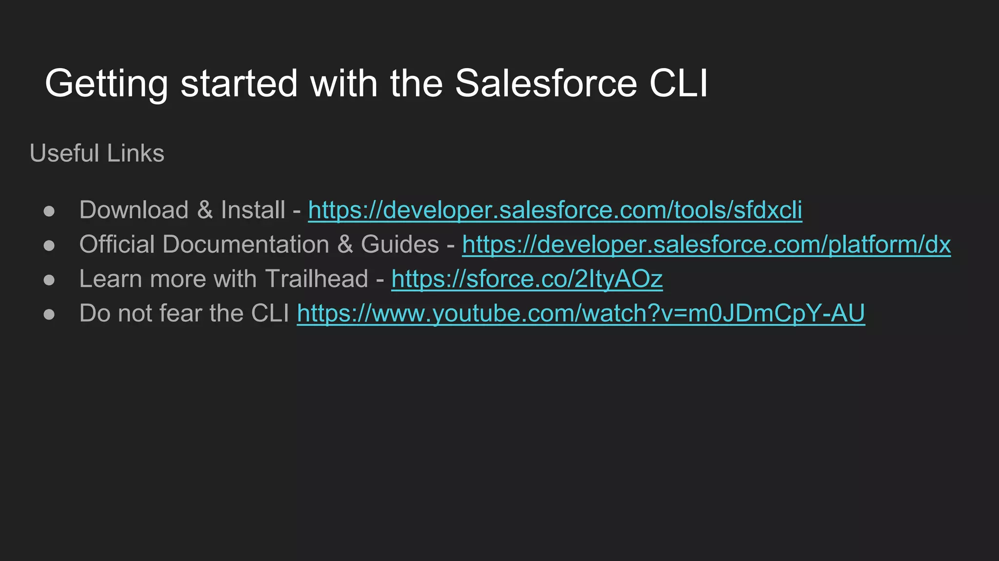 Getting Started With Salesforce Dx And Cli Ppt