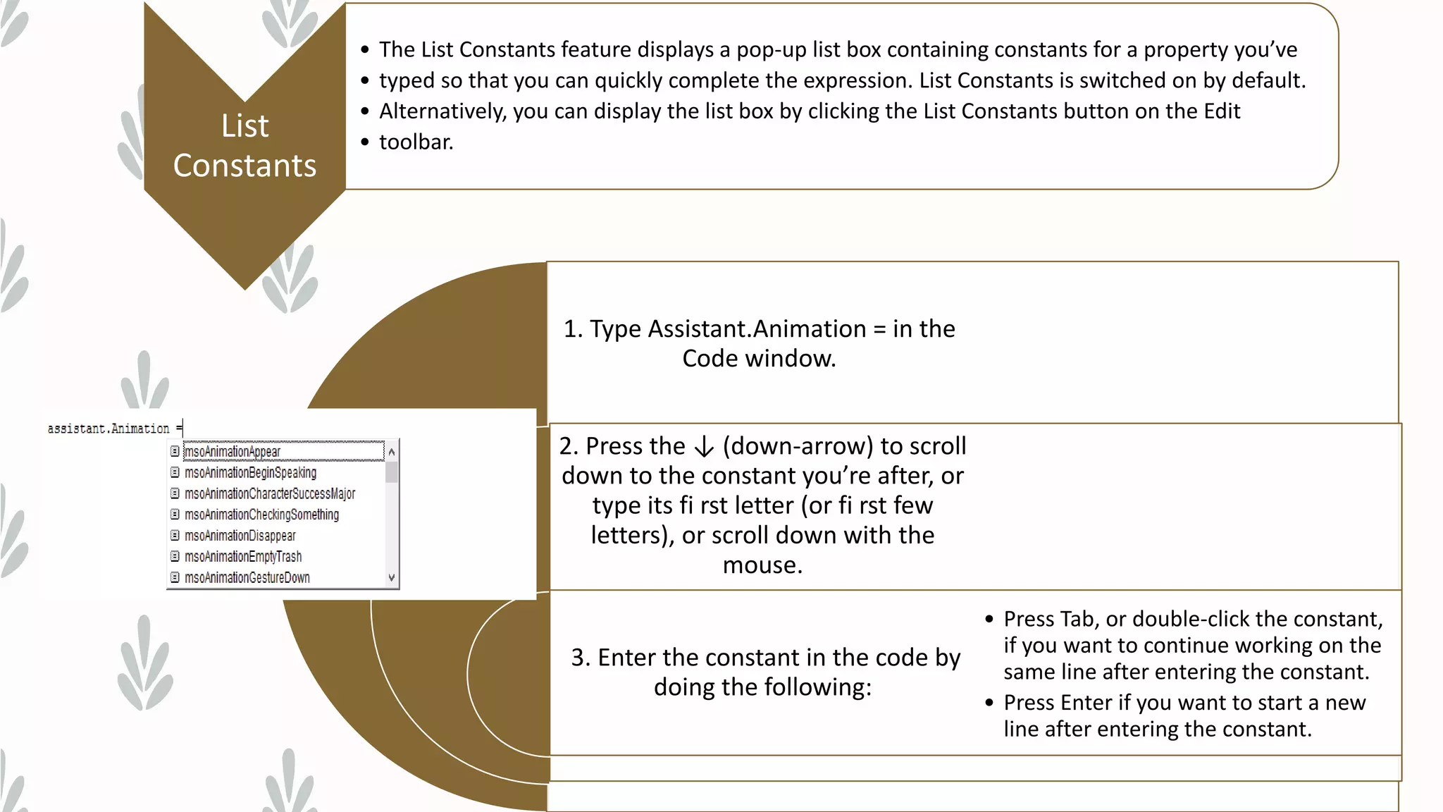 Getting started with the visual basic editor | PPT